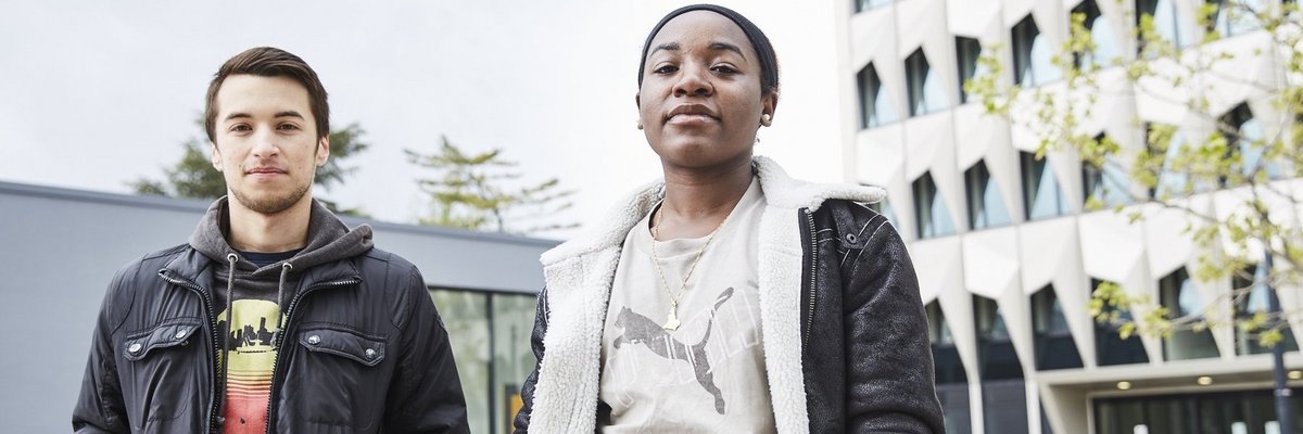 The first two students to visit h_da as part of the Allianz EUt+ ...